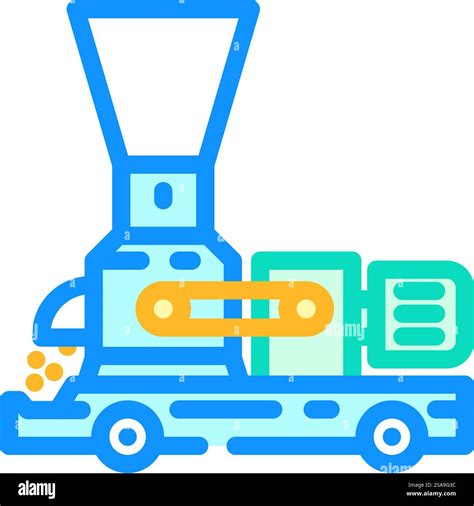 Pellet Mill Wood Pellets Color Icon Vector Pellet Mill Wood Pellets Sign Isolated Symbol