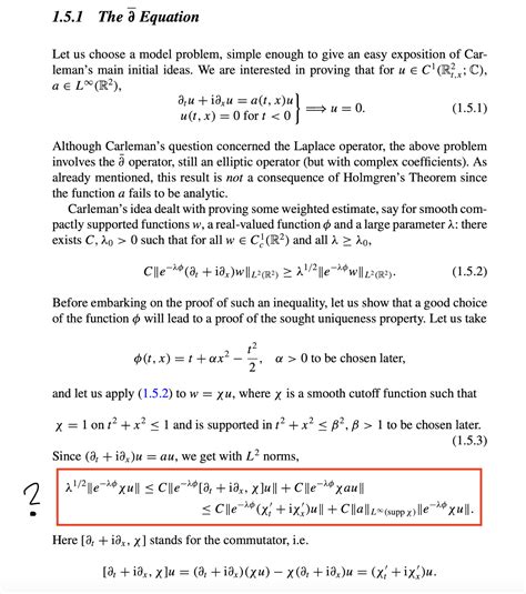 Partial Differential Equations L2 Norm Inequality Problem