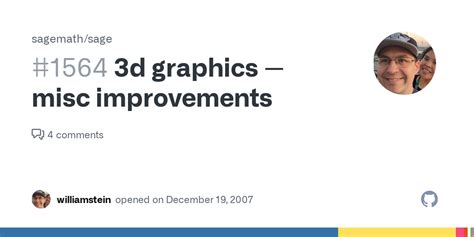 3d Graphics Misc Improvements · Issue 1564 · Sagemathsage · Github
