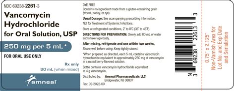 Vancomycin Hydrochloride Solution