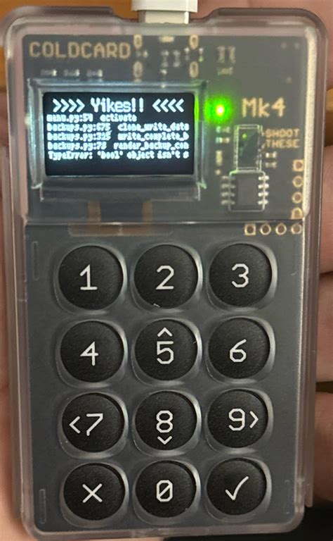 getting an error when trying to clone r coldcard