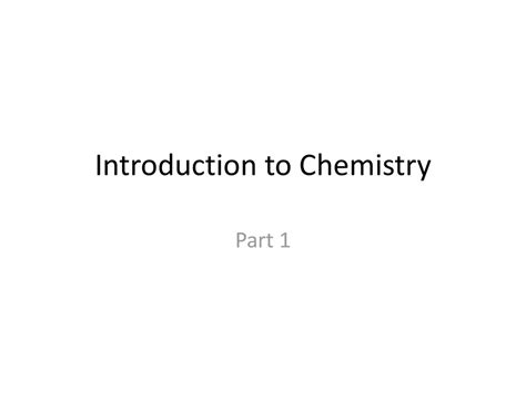 Introduction to Chemistry - ppt download