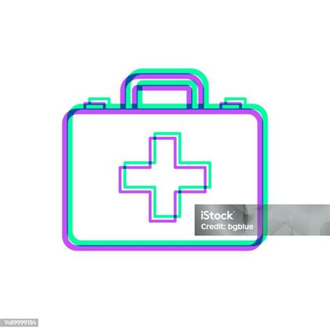 의료 케이스 응급 처치 키트 흰색 배경에 두 가지 색상이 오버레이된 아이콘 구조에 대한 스톡 벡터 아트 및 기타 이미지 구조 구급 상자 구급차 Istock
