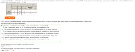 Solved T0 There Is No Association Between Sex And How Chegg Com