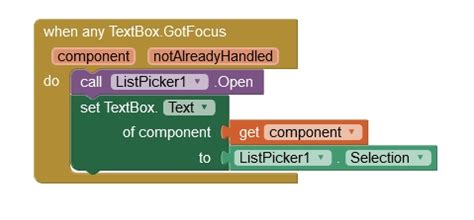 One Listpicker For Few Textboxes By TIMAI MIT App Inventor Help MIT App Inventor Community