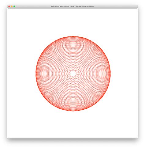 Epicycloid Animation With Python Turtle Python And Turtle