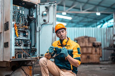 전기 기술자는 배선 극성 접지 전압을 테스트하고 클램프 미터 드라이버 및 커터가 포함된 수공구를 사용하여 전기 유지 관리를
