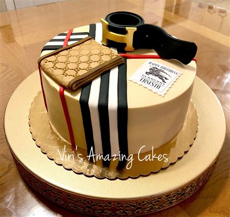 Designer Cake For Men Gucci Hermès Burberry Cake Birthday Cake