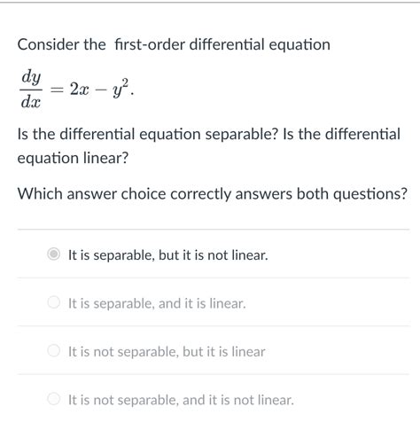 Solved Consider the first-order differential equation | Chegg.com