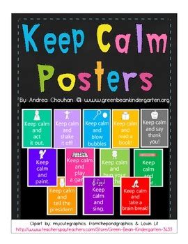 KEEP CALM Posters To Spice Up Your Classroom Decor By GBK TPT