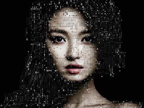 Premium Ai Image An Image Of A Womans Face Made Up Of Binary Code