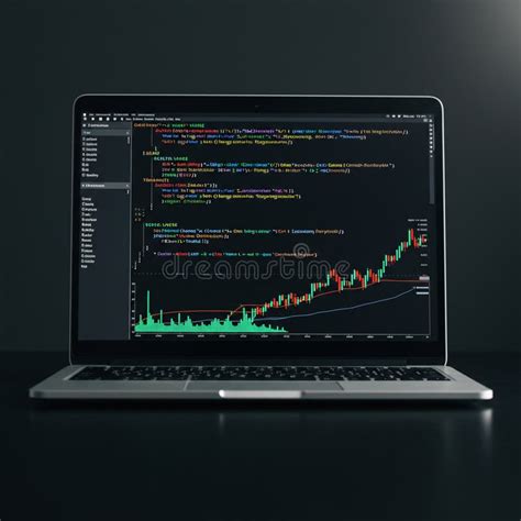 A Laptop Screen Displays Code In A Text Editor With Html And Css Elements Visible Stock