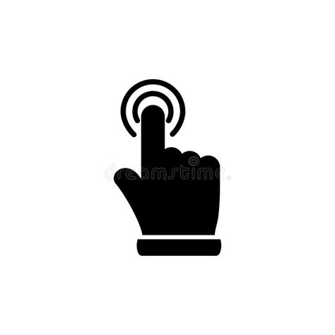 Hand Click Icon Clicking Finger Icon Pointer Icon Stock Vector Illustration Of Select