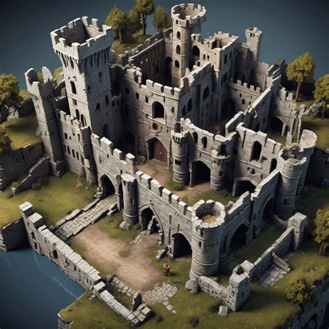 Castle Ruins Battle Map Stable Diffusion Online
