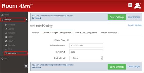 how to set up push to device manager avtech