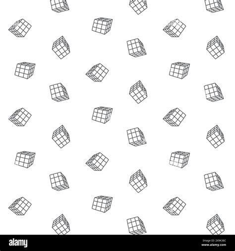 Rubiks Cube Pattern On A White Background Vector Graphics Of A Toy
