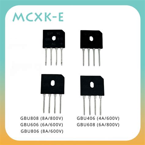 Mcxk e 10 ใหม วงจรเรยงกระแสเตมคลนแบบสะพาน GBU406 606 608 806 808 4A 6A 8A 600V 800V SEP