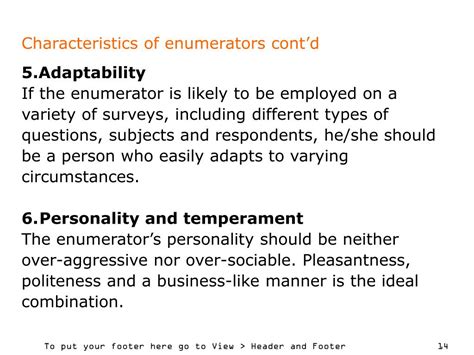 Ppt The Role Of Enumerators In Statistical Data Collection Powerpoint