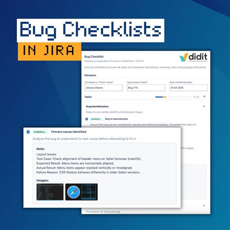 Bug Jira Didit Checklists For Jira And Confluence