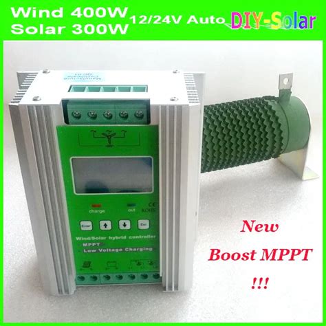 Mppt 풍력 태양 광 하이브리드 충전 컨트롤러 부스트 충전 800w 600w 400w 풍력 터빈 발전기 및 400w 300w 태양 전지 패널 컨트롤러solar