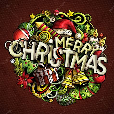 메리 크리스마스 손으로 그린 낙서 그림 포스터 템플릿 Psd 다운로드 디자인 자료 다운로드