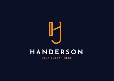 Letter H Minimalist Logo With Clean And Elegant Lines Style Design