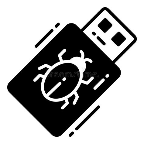 Bug Flash Protection And Security Vector Icons Set Cyber Computer