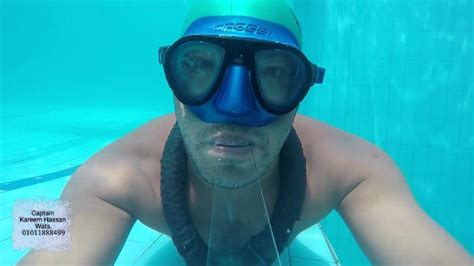 Kareem Breatholding Underwater With Blue Mask