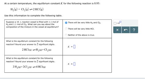 Solved At A Certain Temperature The Equilibrium Constant K
