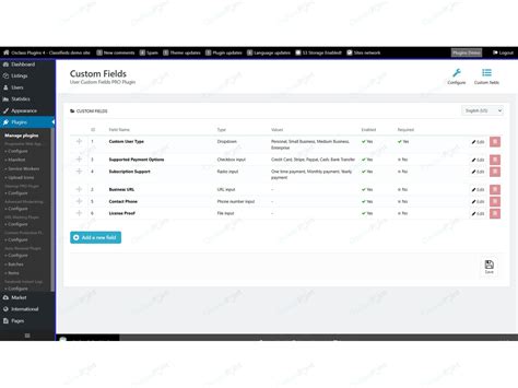 User Custom Fields Plugin For Osclass Enhance Classifieds With Extra