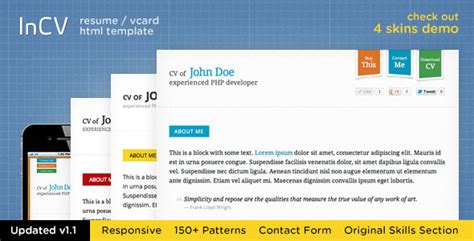 10 Responsive Html Resumecv Templates Smashfreakz