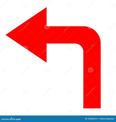 Icon Red Arrow Direction On A White Background Stock Vector Illustration Of Arrow Graphic