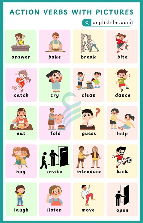 10 Examples Of Action Verbs