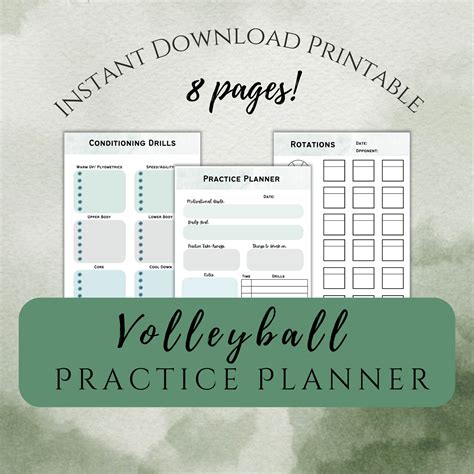 Volleyball Practice Plan Templates Volleyball Practice Templates Volleyball Planner Coachs