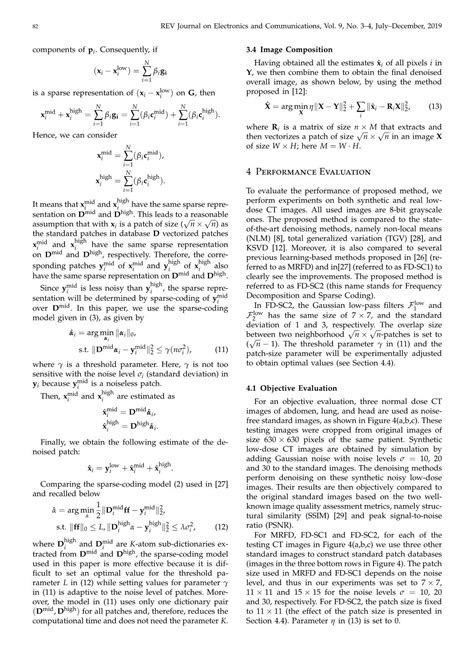 Low Dose Ct Image Denoising Using Image Decomposition And Sparse Representation