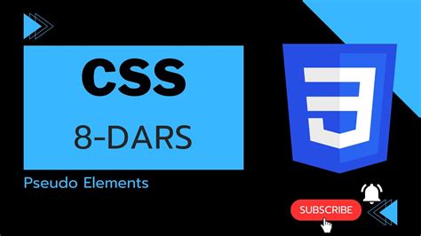 Css Darslari 8pseudo Elements Youtube
