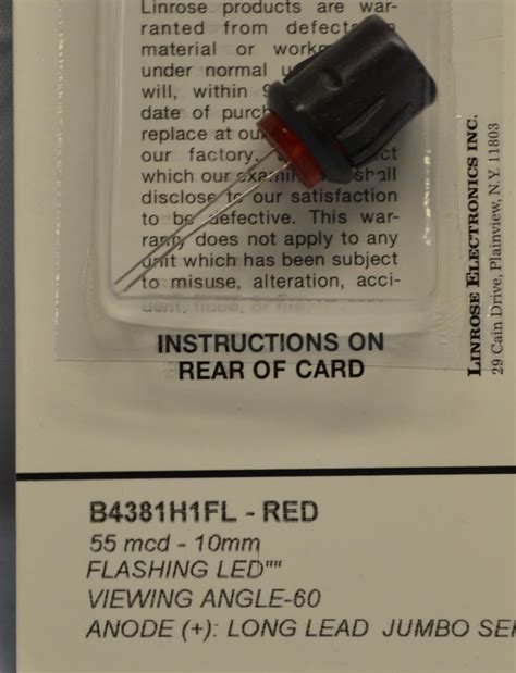 Amazon Com Linrose B H FL Red Flashing LED Mcd Mm Everything Else