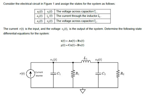 Solved Consider The Electrical Circuit In Figure And Chegg
