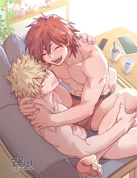 Bakugou Katsuki And Kirishima Eijiro Boku No Hero Academia Drawn By