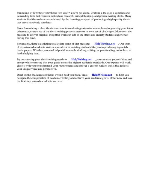 Thesis First Draft Pdf