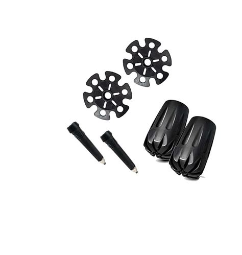 6팩 하이킹 워킹 스틱 고무 팁 스노우 바스켓 또는 교체 팁 프로텍터 트레킹 폴용 머드 세트 트레킹 폴 티몬