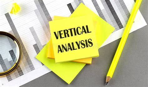 Vertical Analysis Text On Sticky On Sticky On Chart With Pen Stock Image Image Of Information
