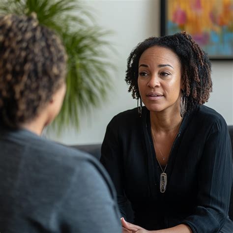 A Therapy Session With A Counselor And A Client Engaging In