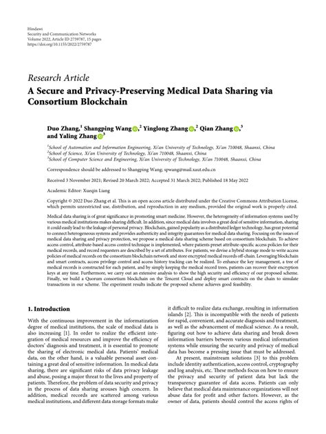 Pdf A Secure And Privacy Preserving Medical Data Sharing Via