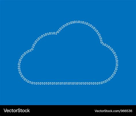 Binary Cloud Computing Royalty Free Vector Image