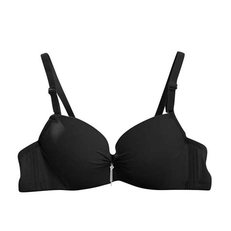 Olyvenn Womens Front Closure Push Up Bra Seamless Underwire Brassiere Full Coverage Lightly