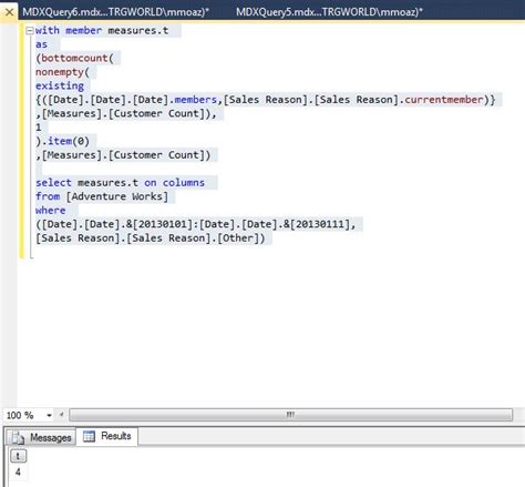 last non empty value in mdx for events filtering between two dates and