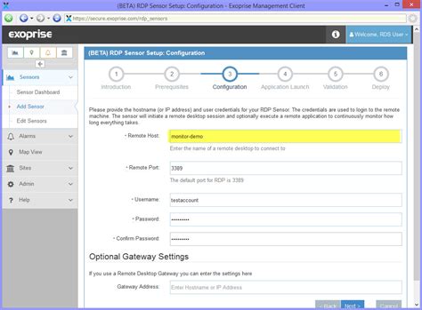 how to apply credentials on asg remote desktop sfpna