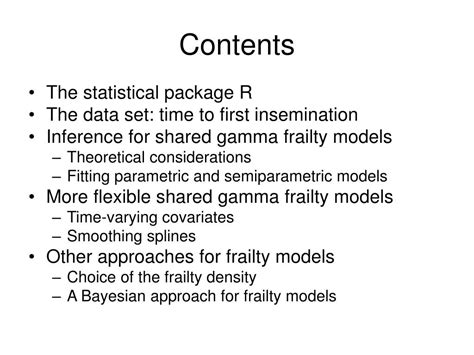 Ppt Workshop Frailty Models Powerpoint Presentation Free Download