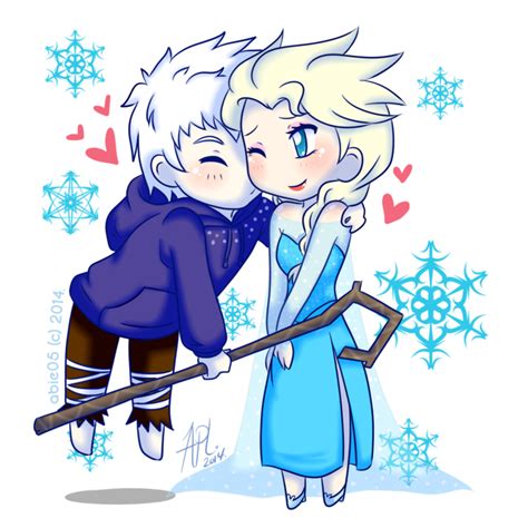 A Kiss Elsa Jack Frost Fan Art Fanpop